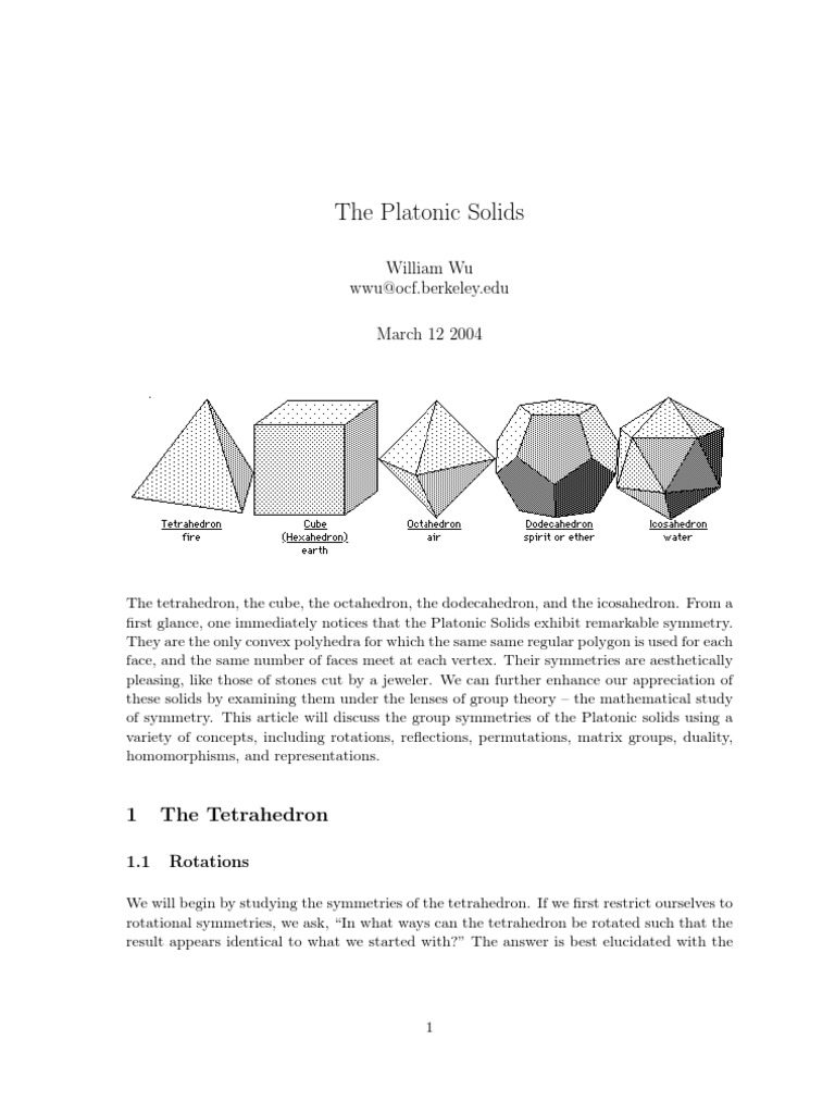 Platonic solids | Tetrahedron | Group (Mathematics)