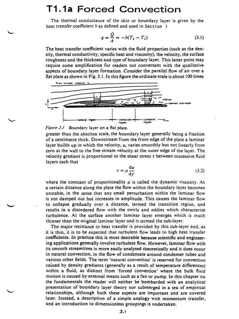 T1.1b Flow of Heat - Forced Convection | PDF | Boundary Layer | Turbulence