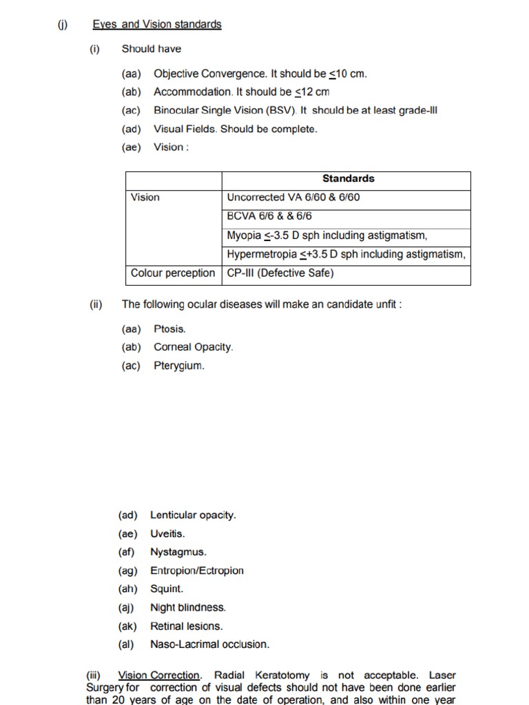 Indian Army Official Visual Standards | PDF