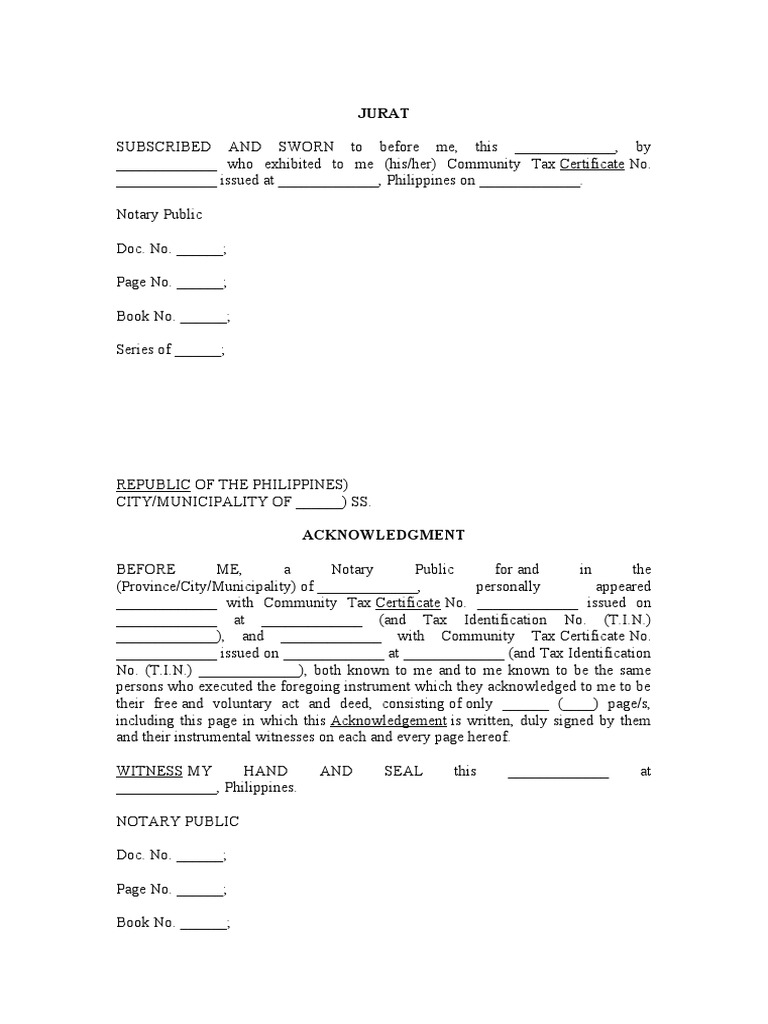 Jurat | Download Free PDF | Notary Public | Separation Of Powers