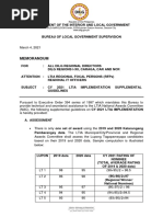 DILG LP Advisory - Revised Implementation Schedule of LTIA CY 2025 | PDF