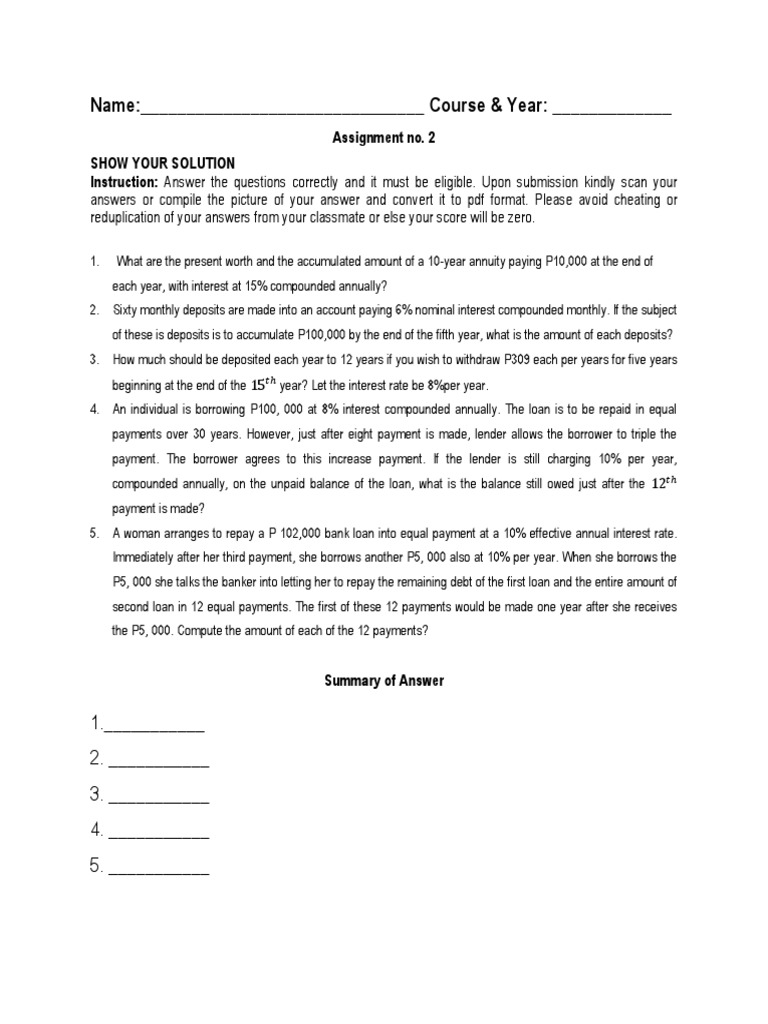 Assignment No. 2 | PDF