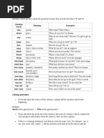 WH Questions LESSON PLAN | PDF | Question | Lesson Plan