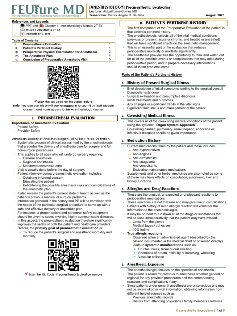 Patient'S Pertinent History: History of Present Surgical Illness | PDF ...