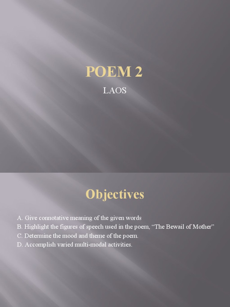 POEM 2 Laos Asean Lit | PDF