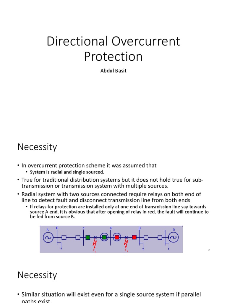 Directional OC Protection | PDF | Relay | Power Engineering