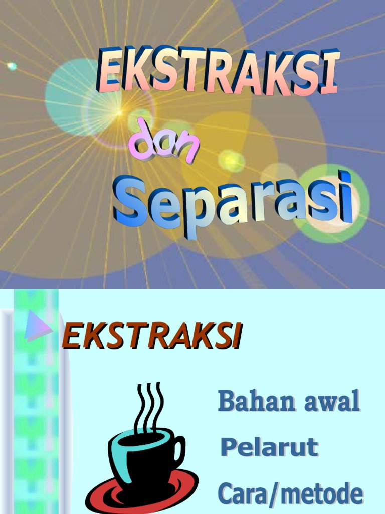 Ekstraksi Separasi Bahan Alam | PDF
