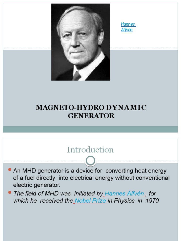MHD Generators: Advanced Energy Tech | PDF | Magnetohydrodynamics ...