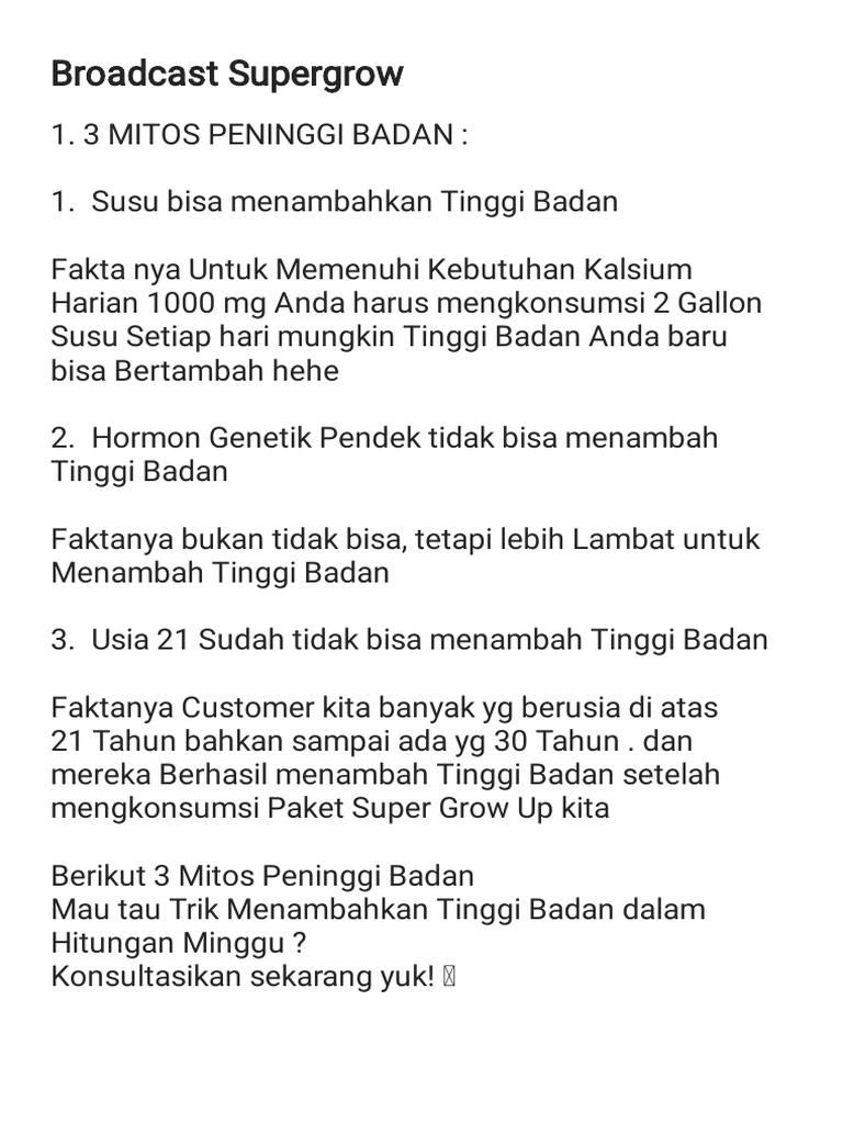 Broadcast Super Grow | PDF