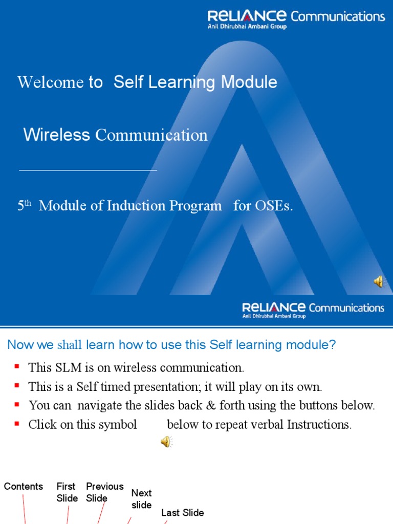 Welcome To Self Learning Module Wireless Communication: 5 Module of ...