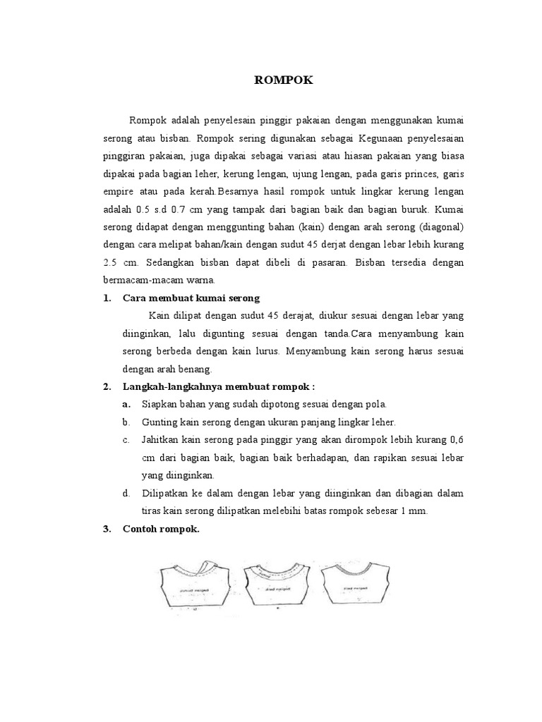 Rompok | PDF | Griya & Taman | Gaya Hidup