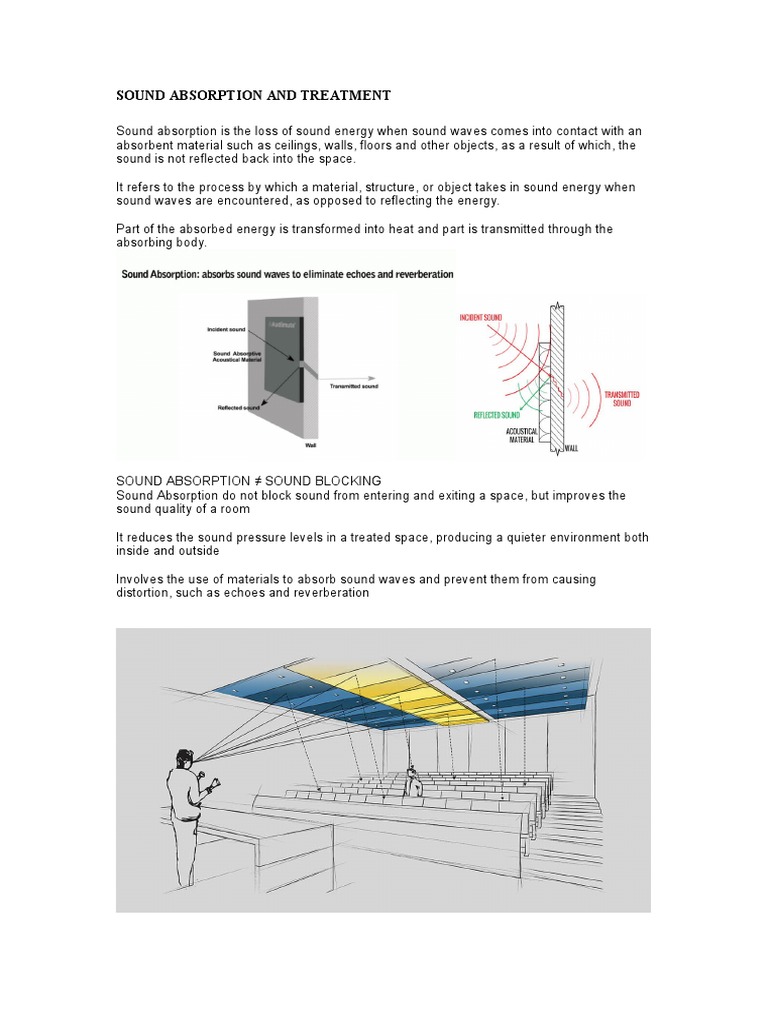 Sound Absorption and Treatment - 1 | PDF | Sound | Mechanics
