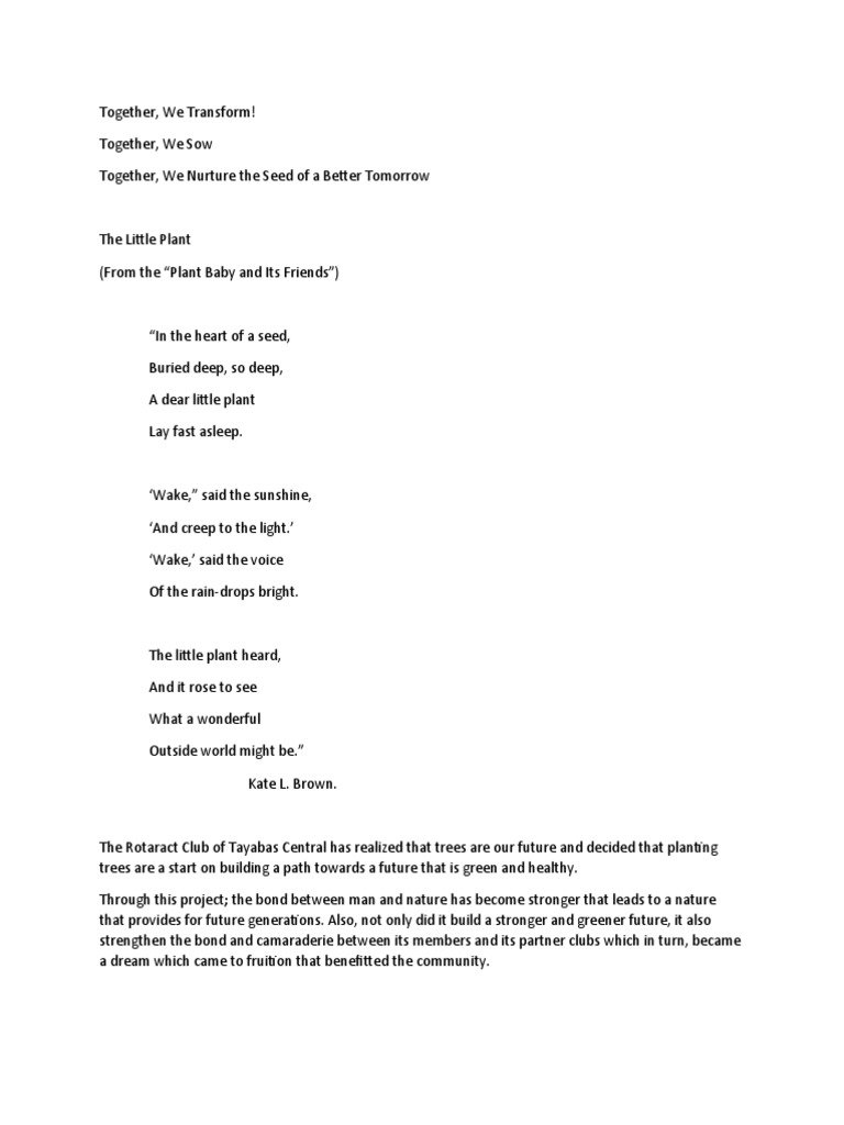 Caption (Tree Planting) | PDF