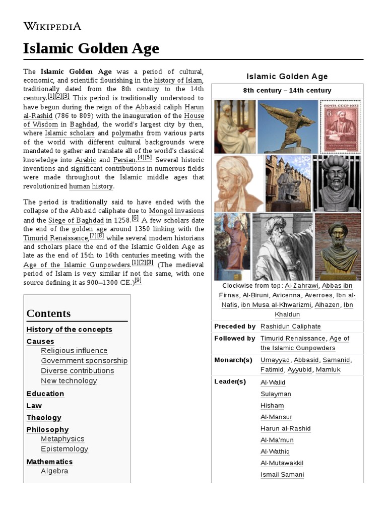 Islamic - Golden - Age (Wikipedia) | PDF | Islamic Philosophy | Science