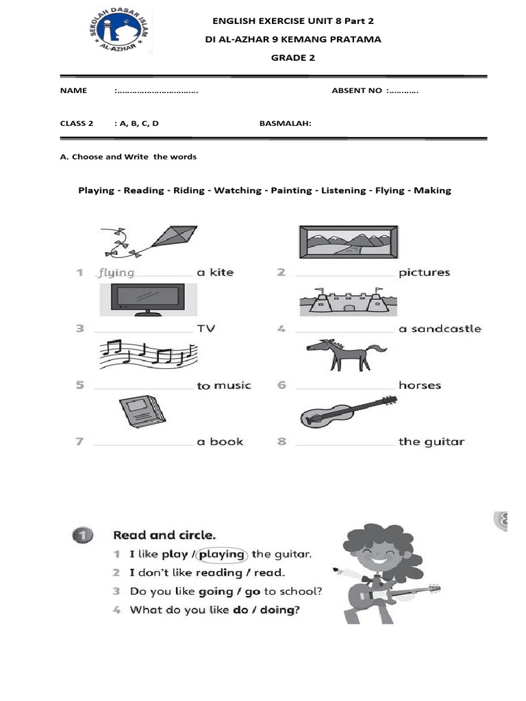 English Grade 2 Exercise Unit 8.2 | PDF | Computers | History