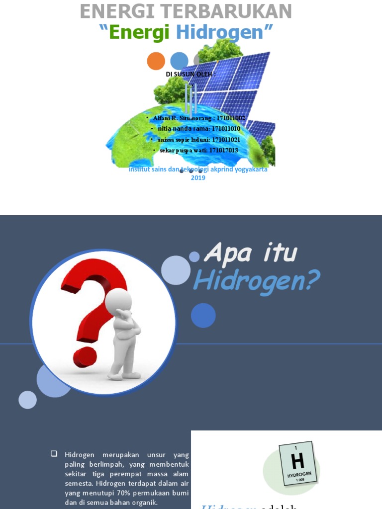 Energi Hidrogen: Sumber dan Metode Produksi | PDF