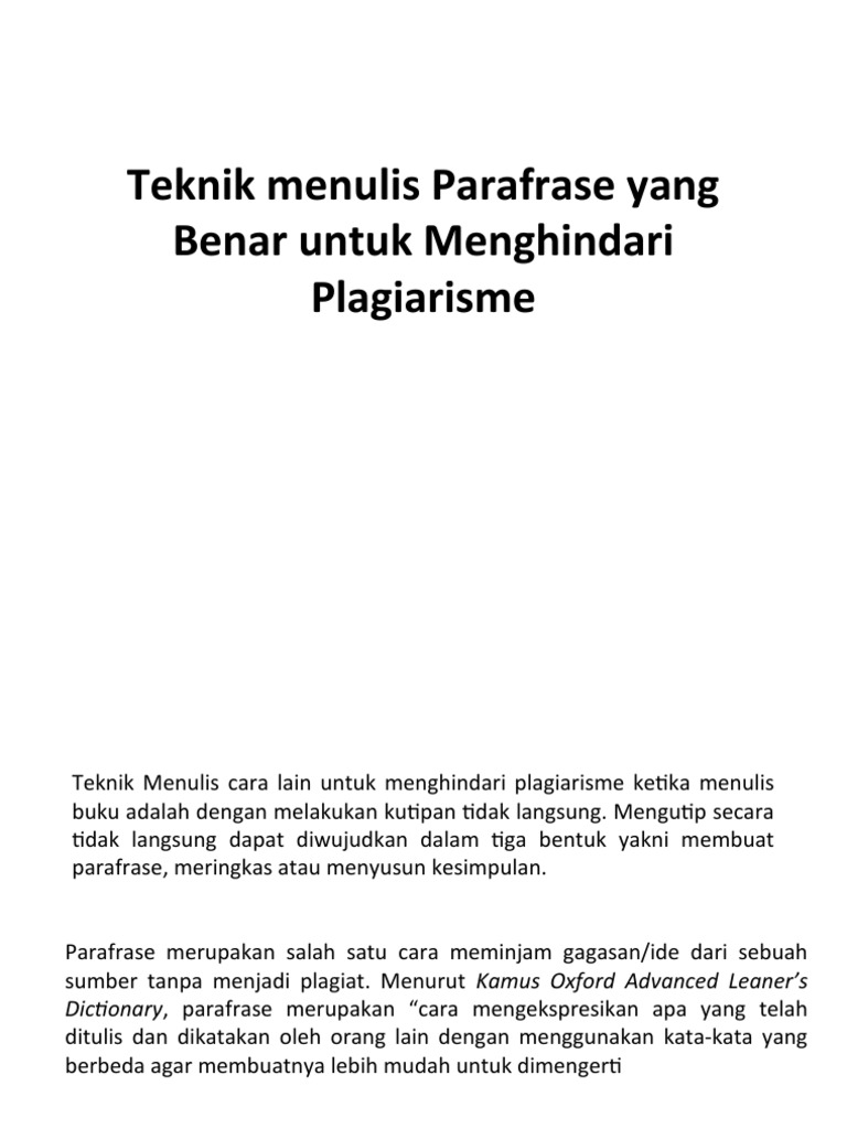 PARAFRASE | PDF