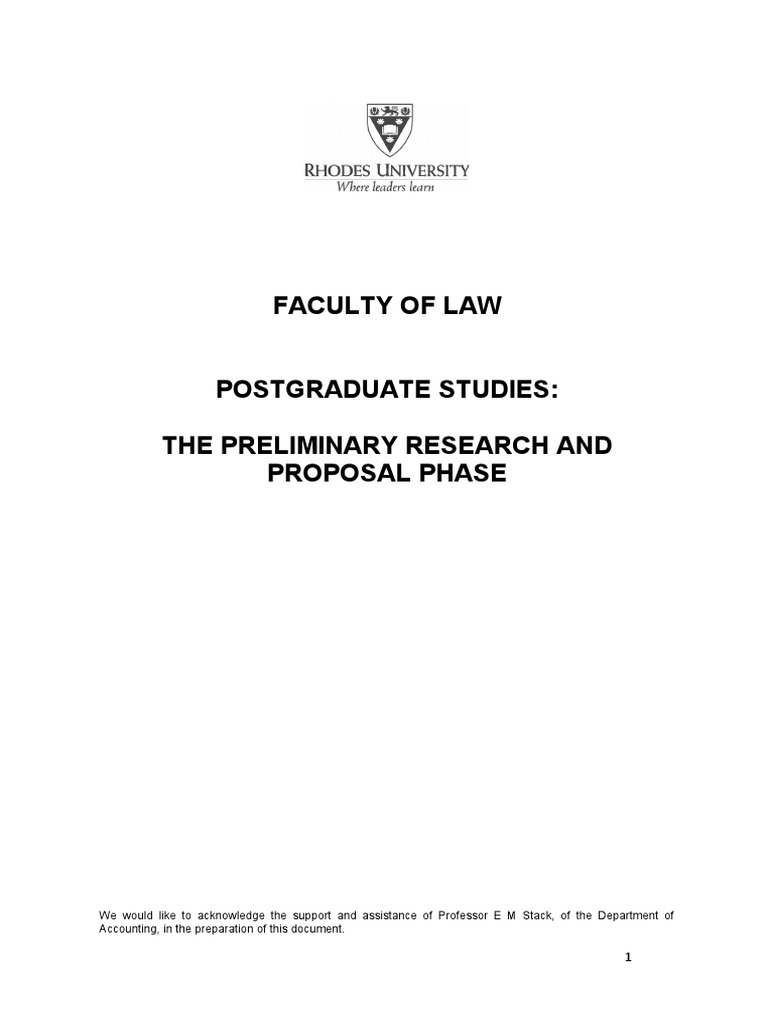 A The Preliminary Research and Proposal Phase | PDF | Qualitative ...