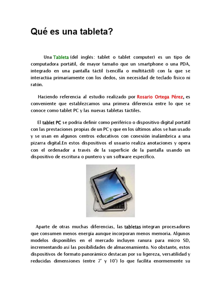Qué Es Una Tableta | PDF