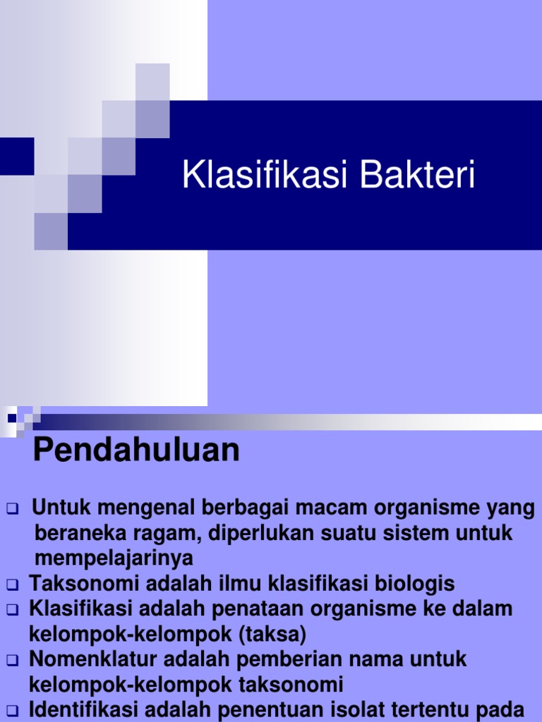 Klasifikasi Bakteri | PDF | Sains & Matematika