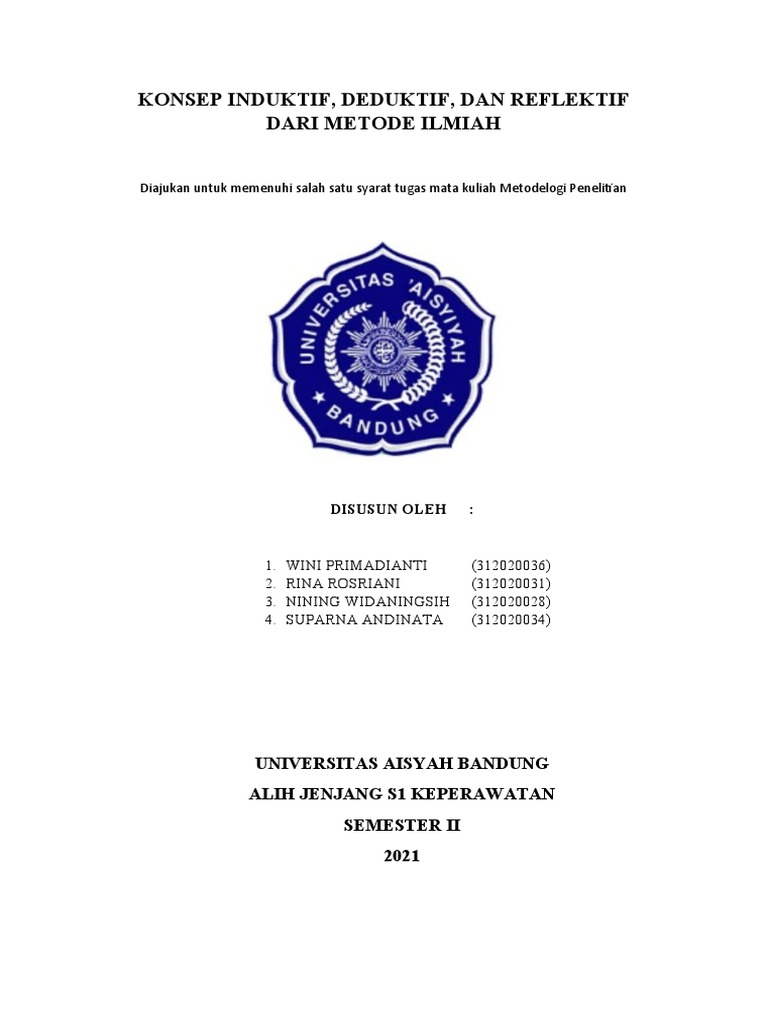Kelompok 4 Makalah Induktif, Deduktif, Reflektif Metlin | PDF