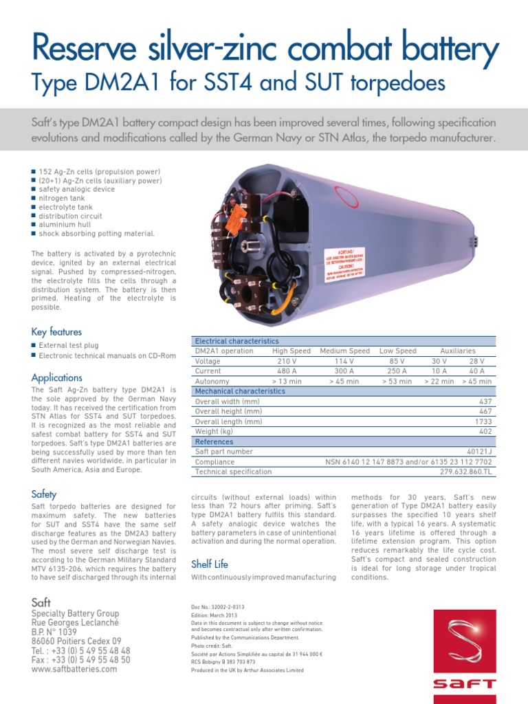 Dm2a1 - 32002 2 0313. | PDF | Torpedo | Electrical Engineering