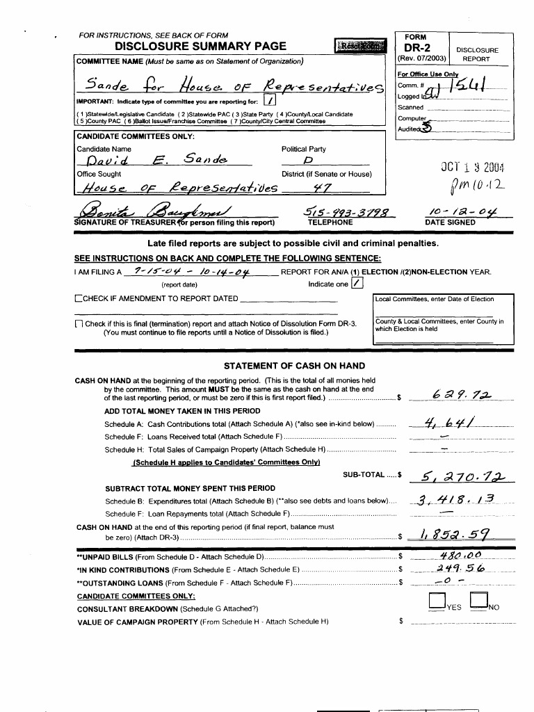 Sande David - 1561 - Scanned | PDF | Political Action Committee ...