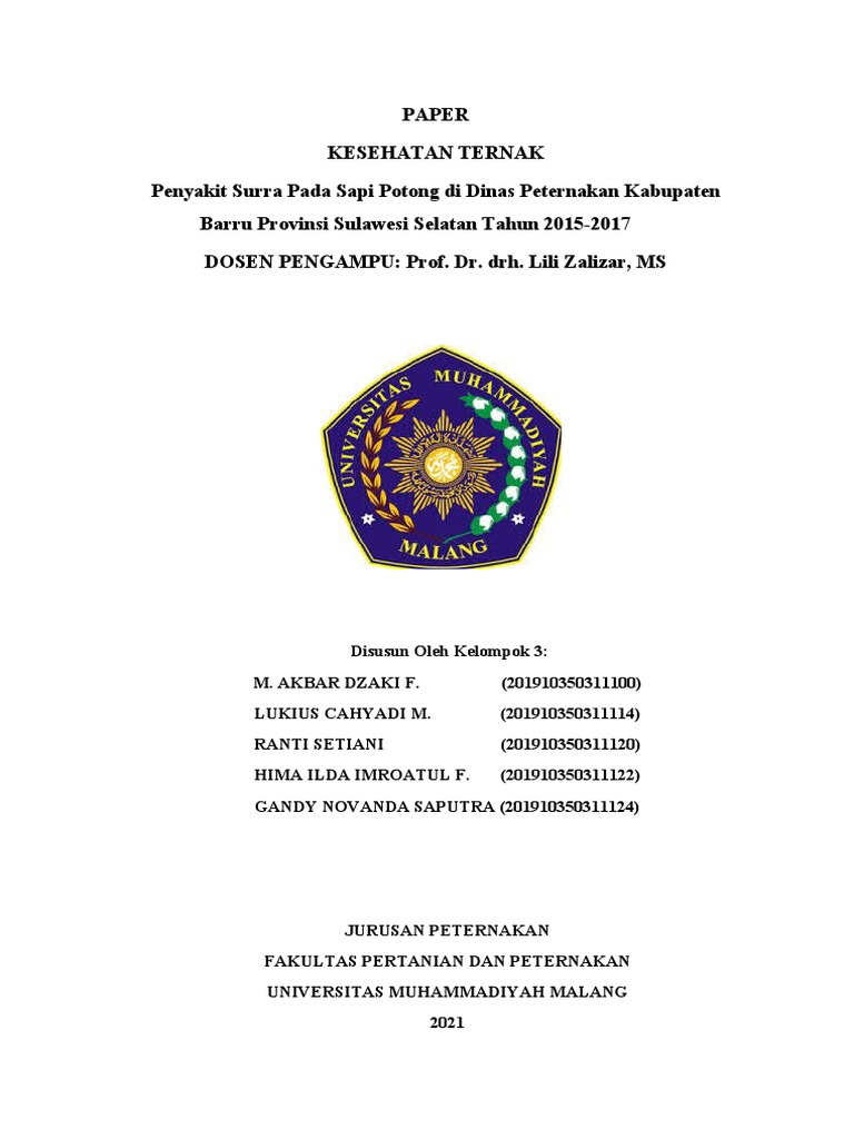 3C - Paper Penyakit Surra | PDF