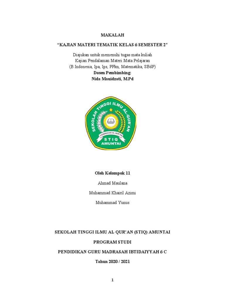 Makalah Kel 2 Pendalaman Materi | PDF