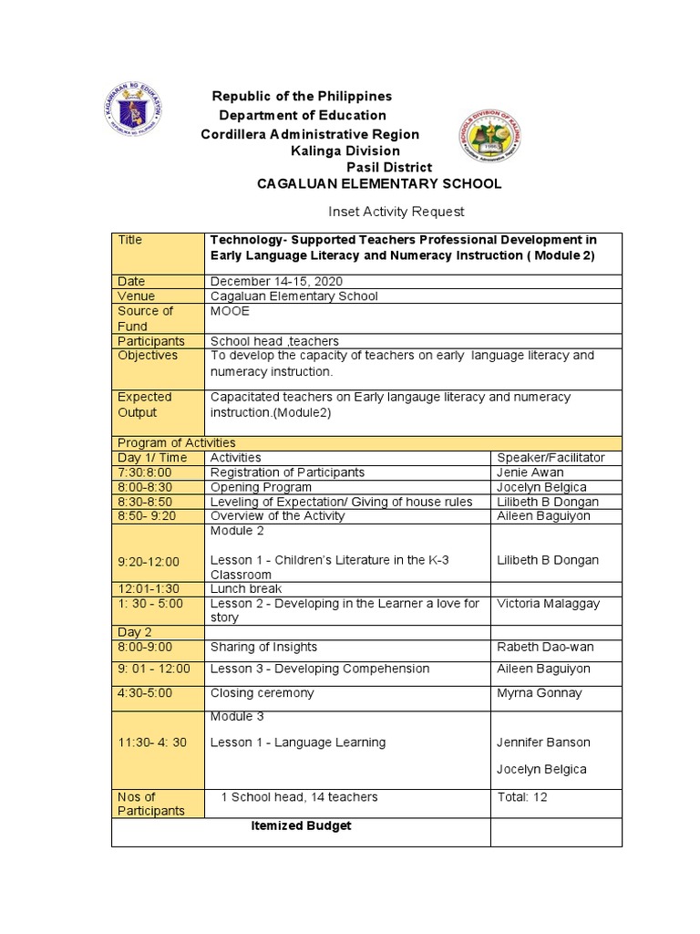 Republic of The Philippines Department of Education Cordillera ...