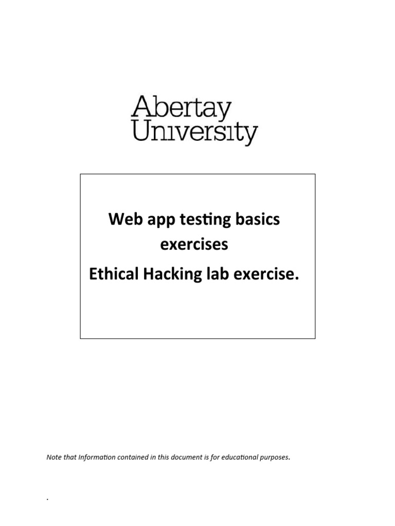 Week 1 Web App Testing Basics Pdf Php World Wide Web 