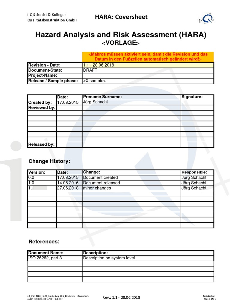 Hazard Analysis and Risk Assessment (HARA) | PDF | Transport | Vehicles