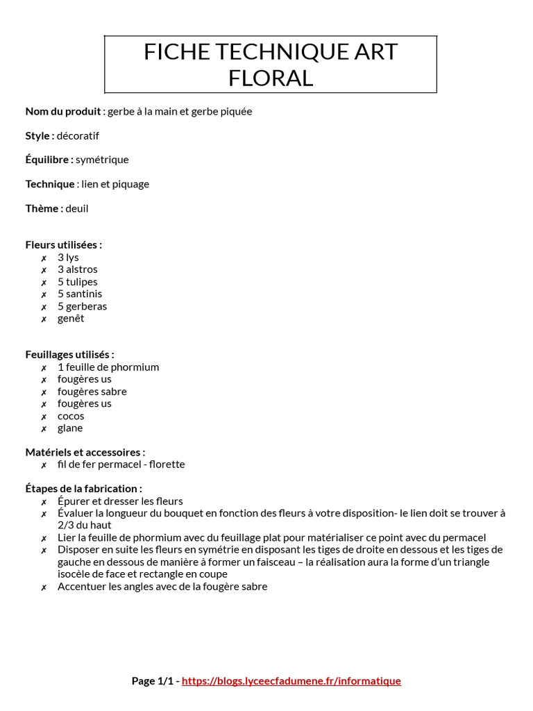 Fiche Technique | PDF