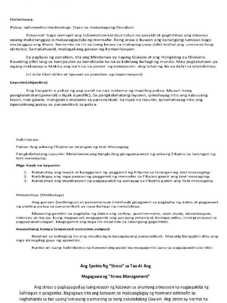 Halimbawa NG Konseptong Papel | PDF