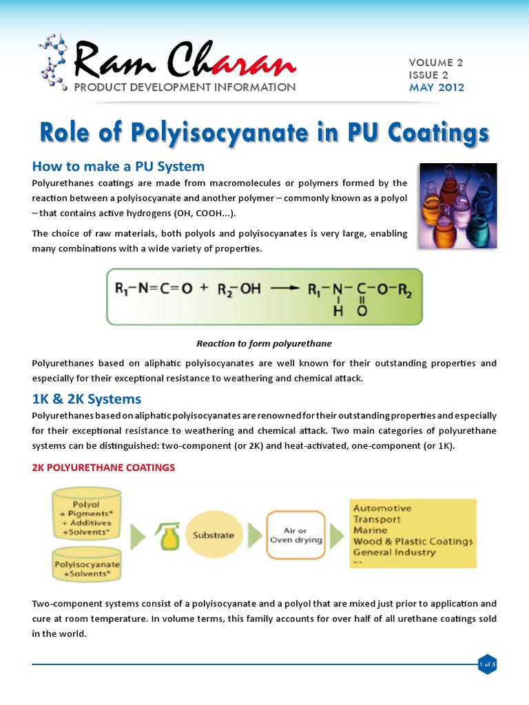 Role of Polyisocyanate in PU Coatings: How To Make A PU System | PDF ...