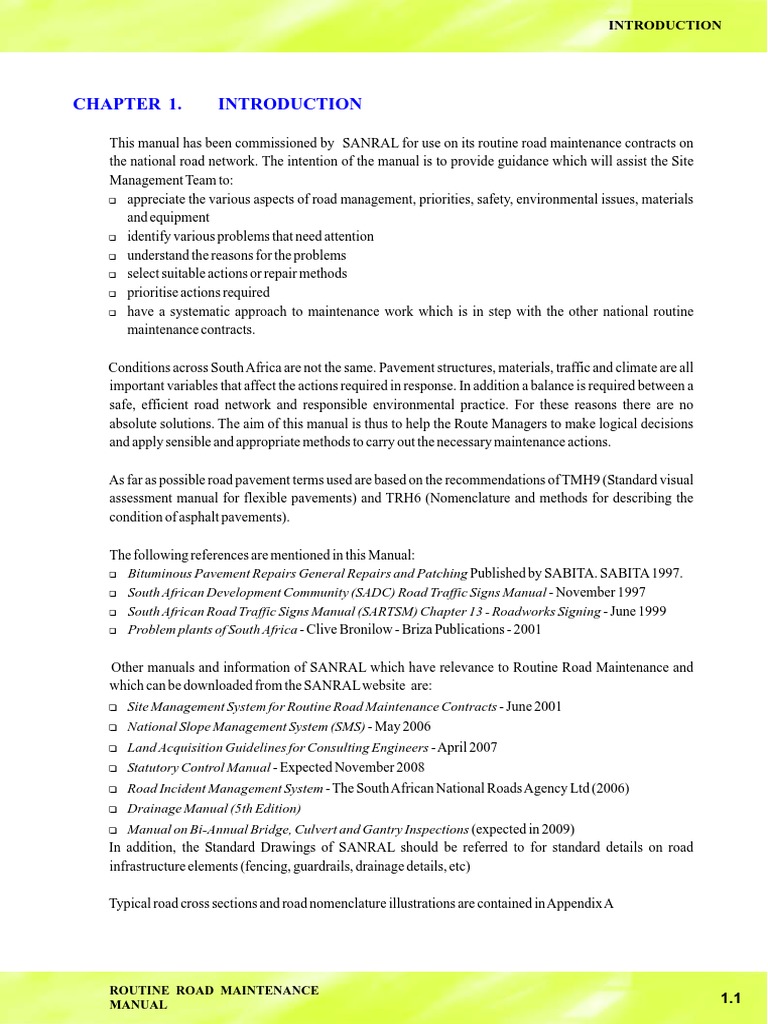 Routine Road Maintenance Manual | PDF | Road | Road Surface