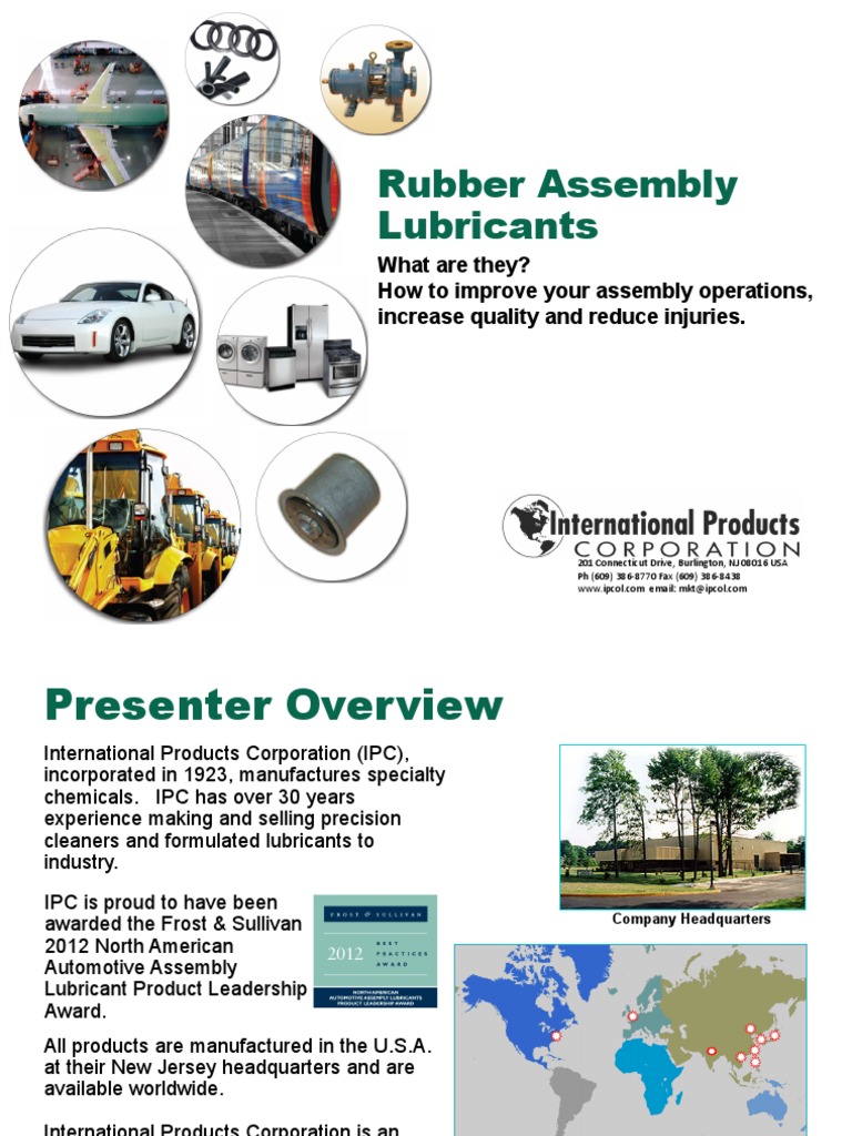 Rubber Assembly Lubricants | PDF | Lubricant | Natural Rubber