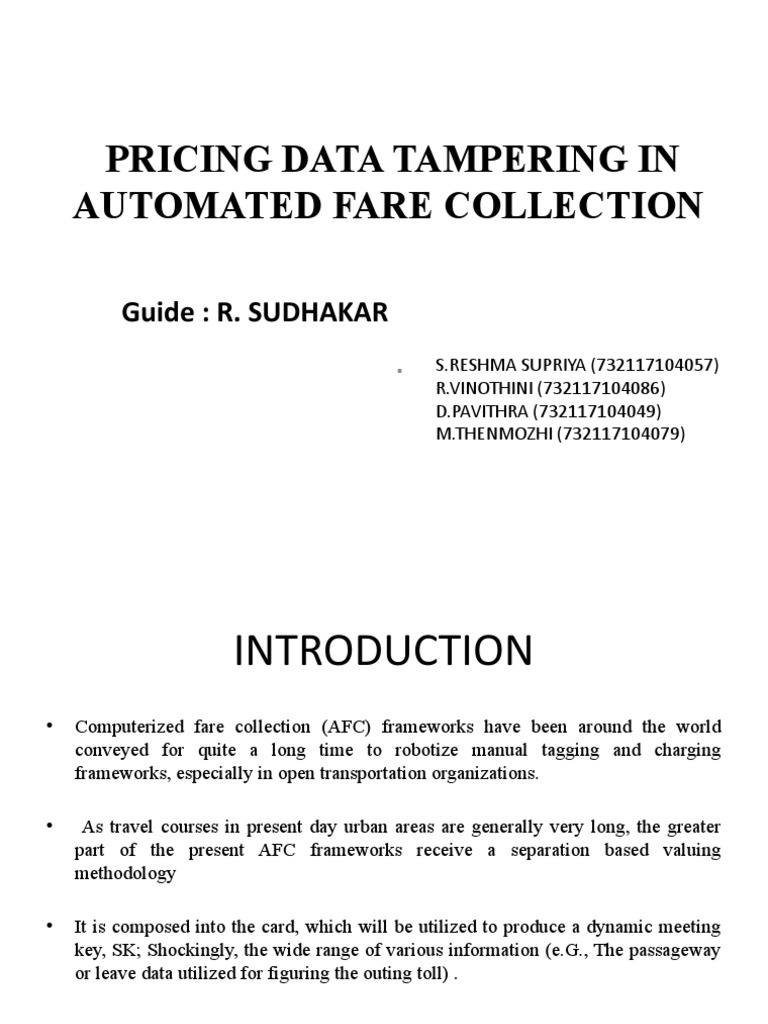 Pricing Data Tampering in Automated Fare Collection With NFC-equipped ...