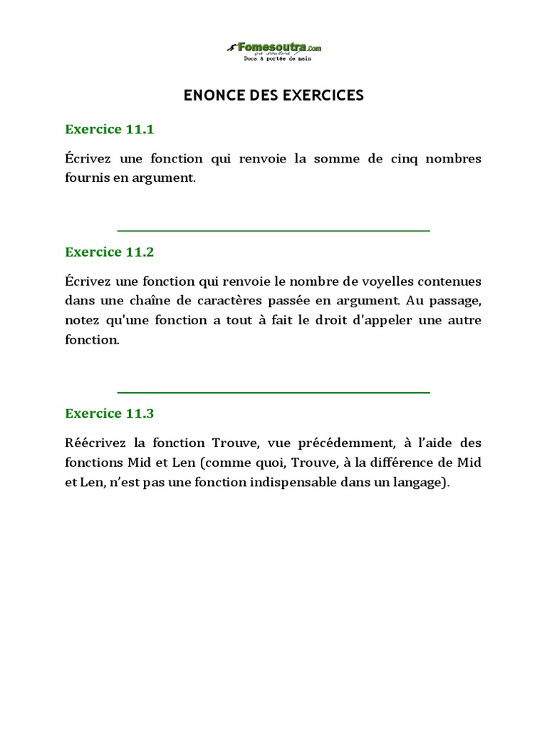 Exo 11 - Procedures Et Fonctions | PDF | Booléen | Programmation ...