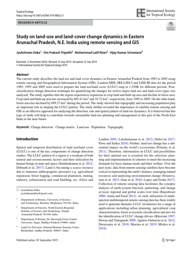 Land Use Change Matrix | PDF | Habitat Destruction | Geographic ...