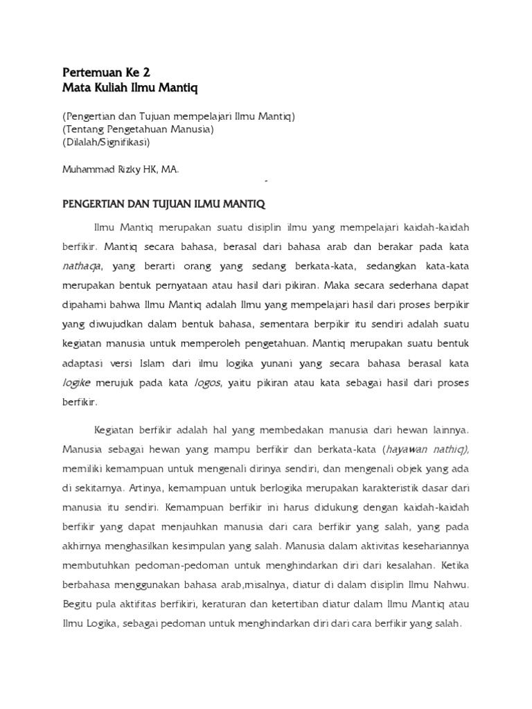 Pertemuan Ke 2 | PDF