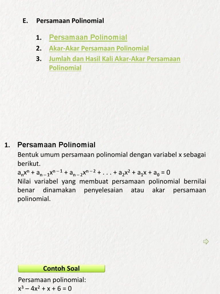 Persamaan Polinomial | PDF