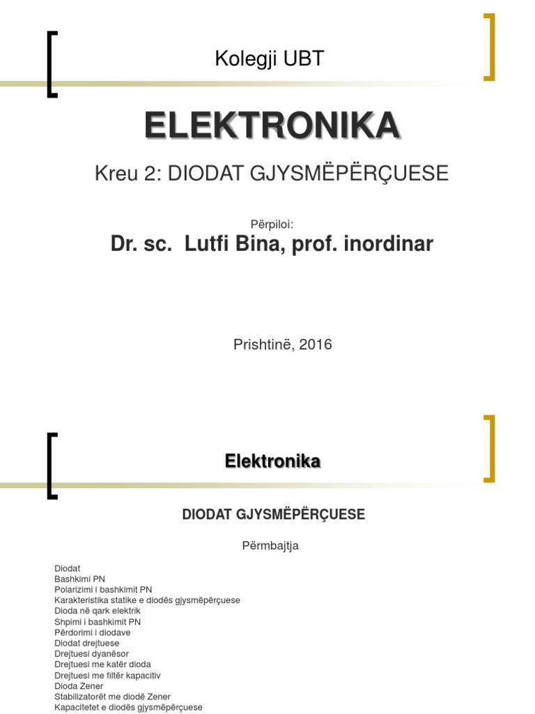 2 - Diodat Gjysmëpërçuese - 2016 | PDF
