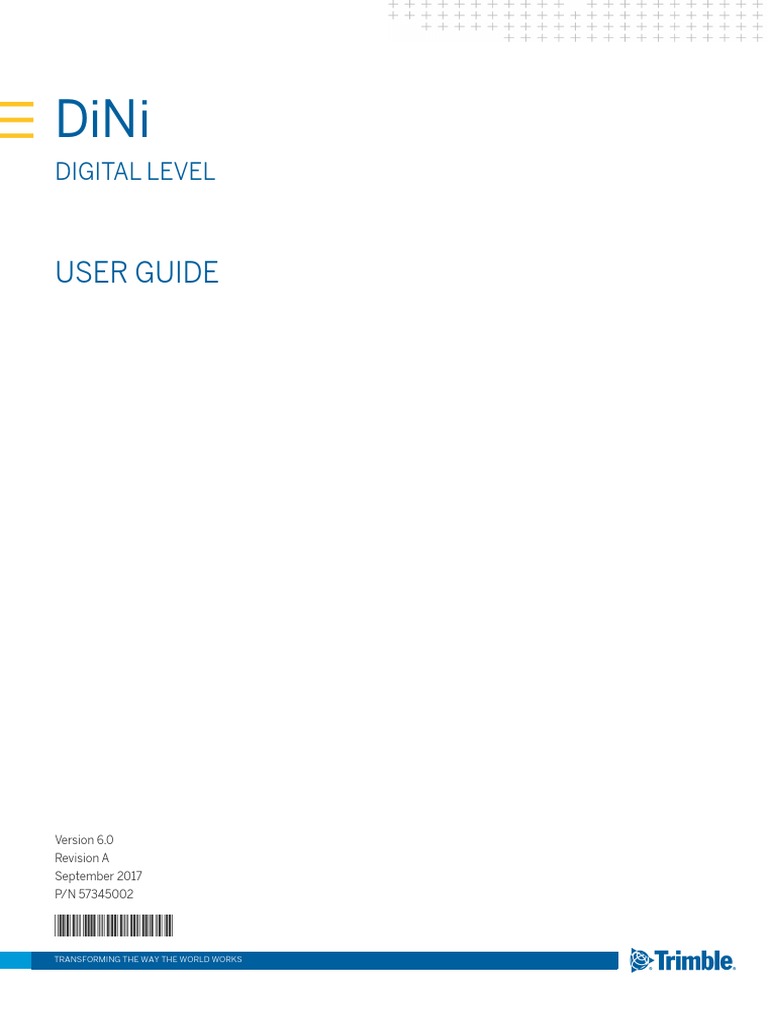 Trimble DiNi UserGuide Ver6 - ENG | PDF | Rechargeable Battery ...