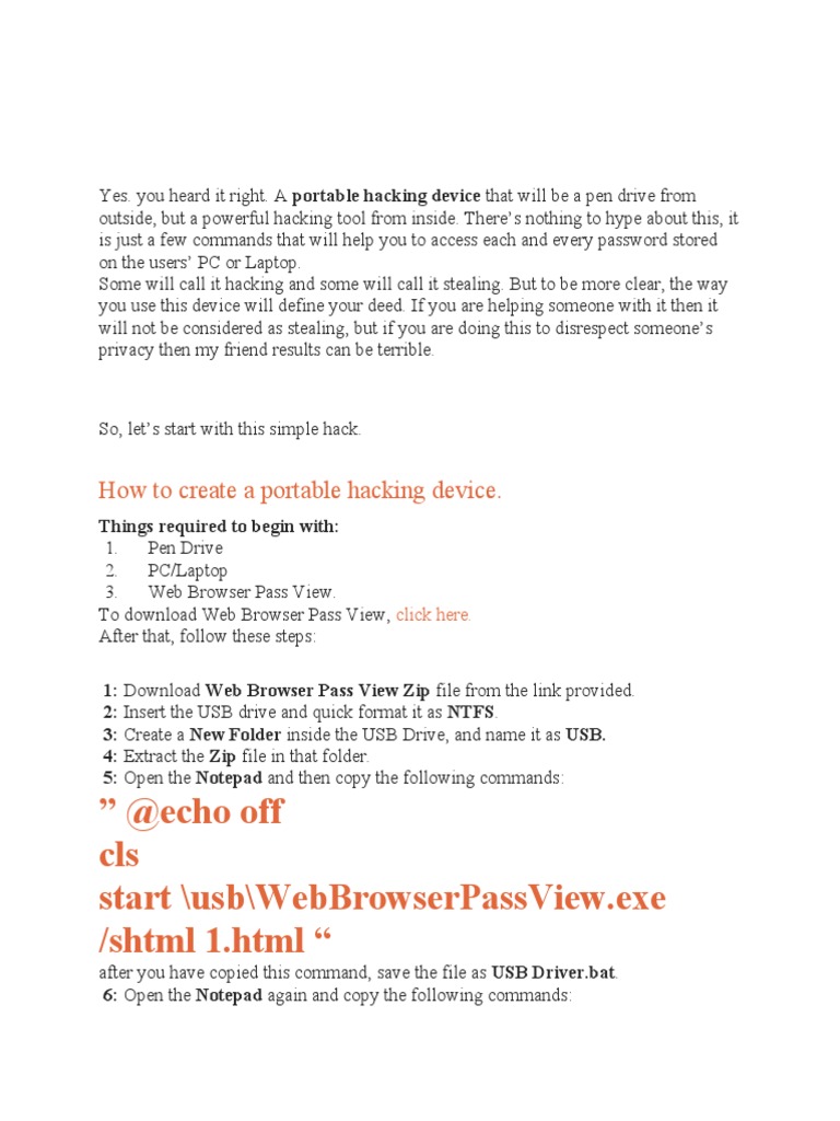 How To Create A Portable Hacking Device Pdf Android Operating System Computer File