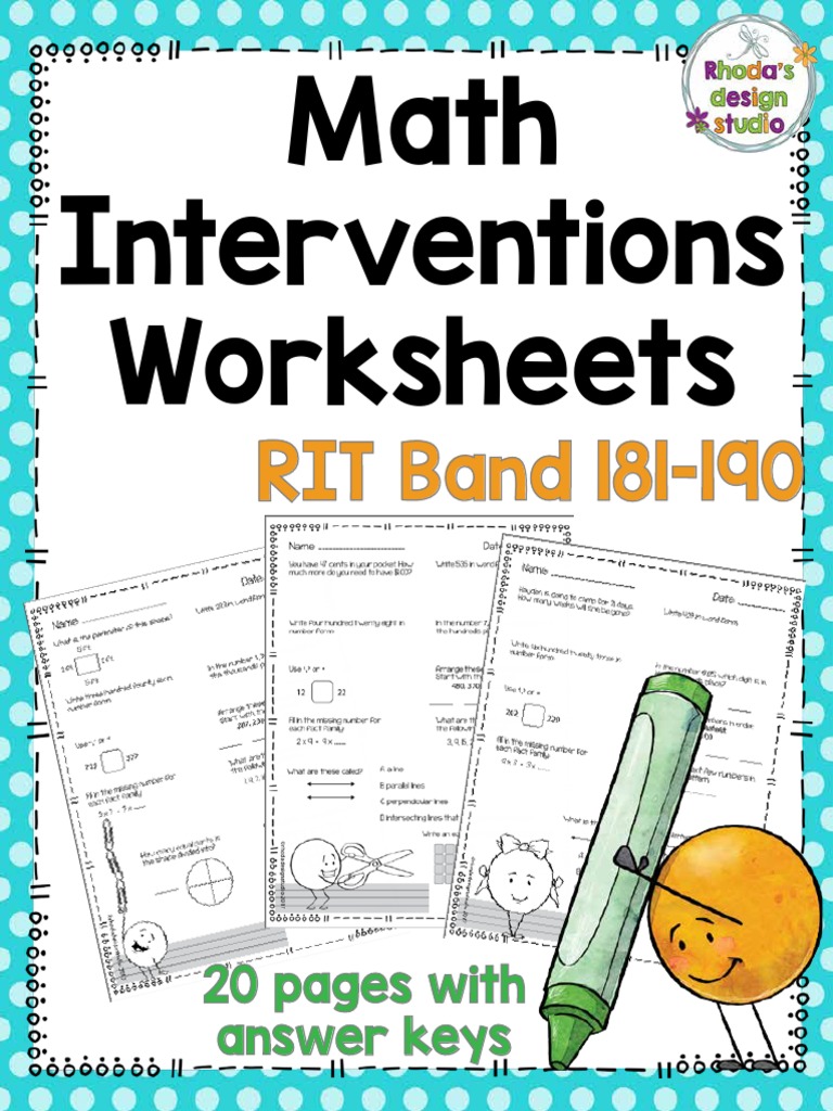 Math Interventions Worksheets: RIT Band 181-190 | Download Free PDF ...