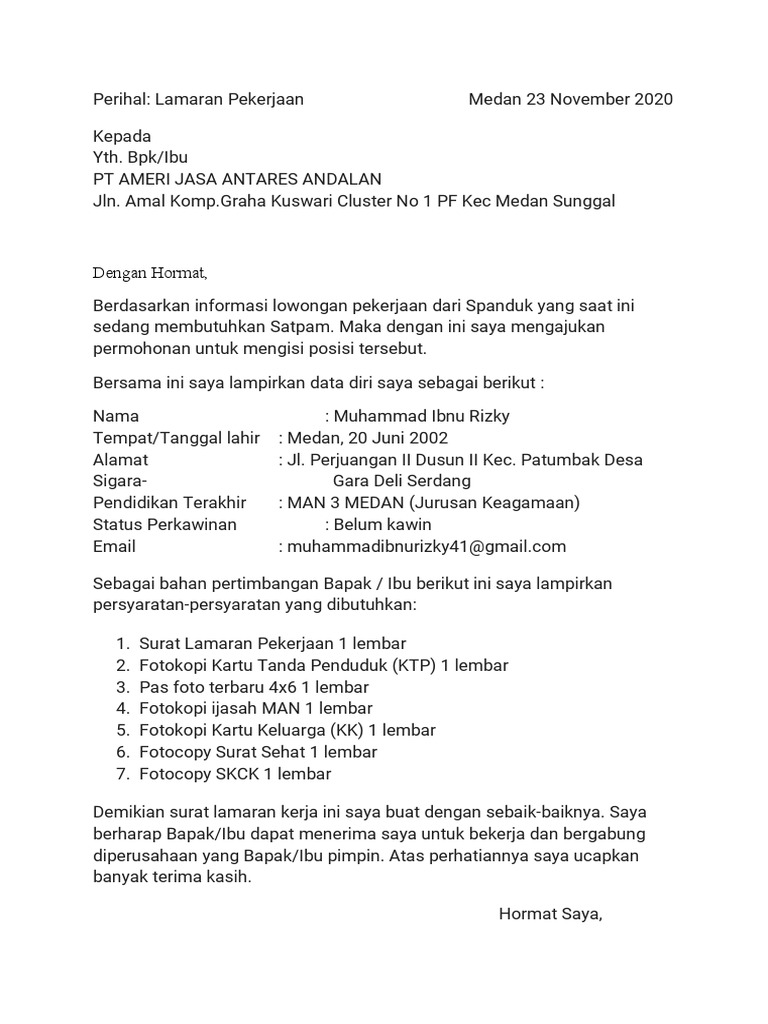 Lamaran | PDF | Hukum