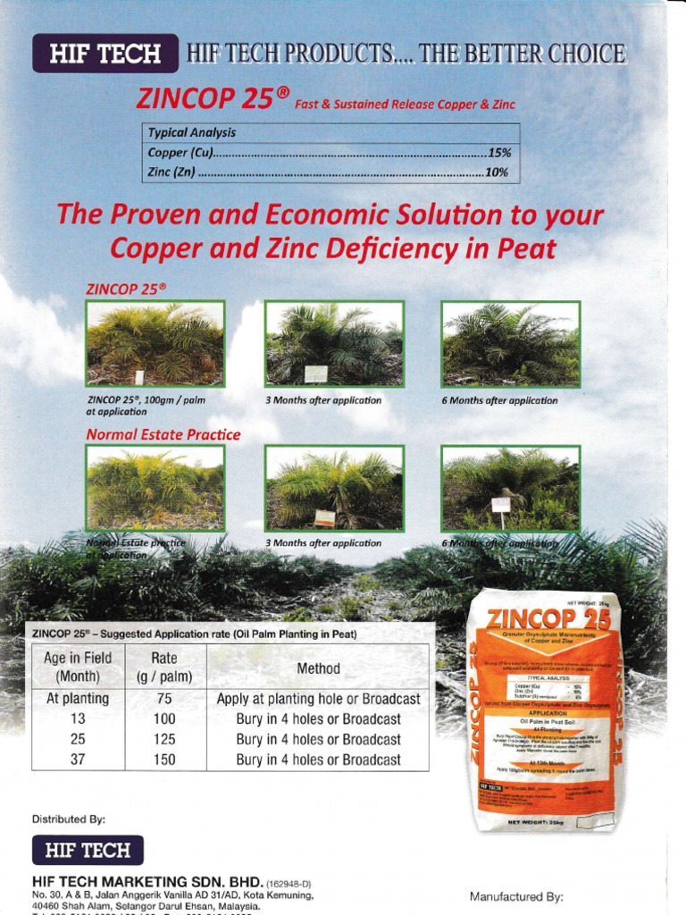 Zincop 25 & Zincop BS - Hif Tech | PDF