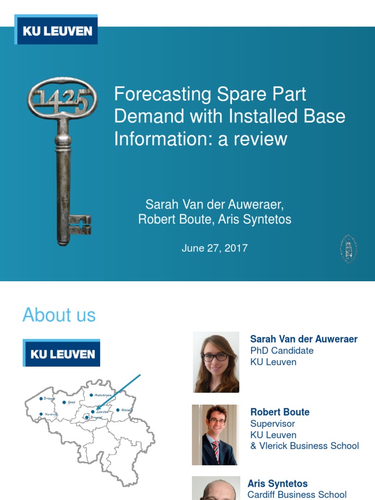Forecasting Spare Part Demand With Installed Base Information: A Review ...