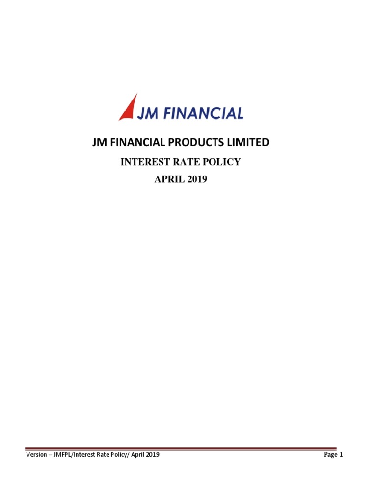 Policy On Interest Rate | PDF | Interest | Loans